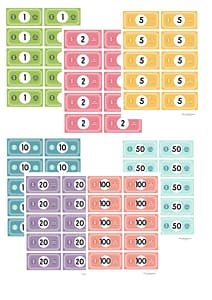 Play Money FREE Printable - Dollars, Pounds and Euros - The Cassia Box