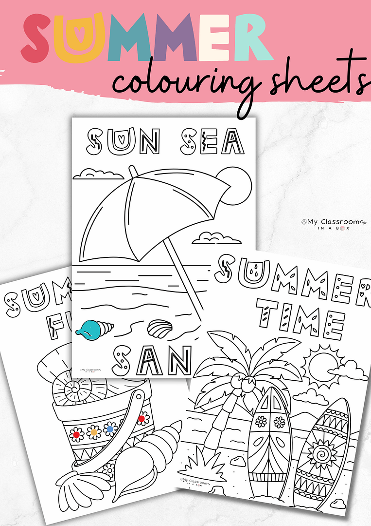 Summer Colouring Pages - The Cassia Box